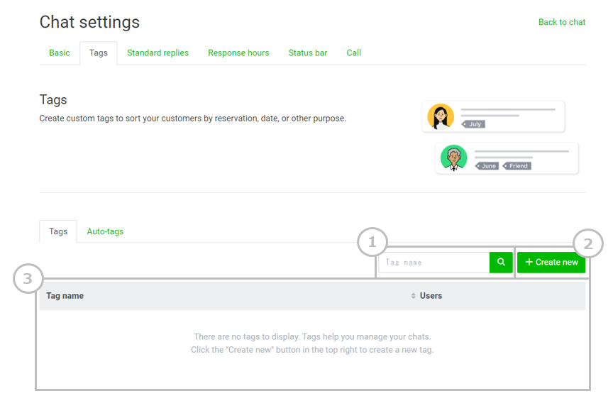 Chat settings | LINE for Business