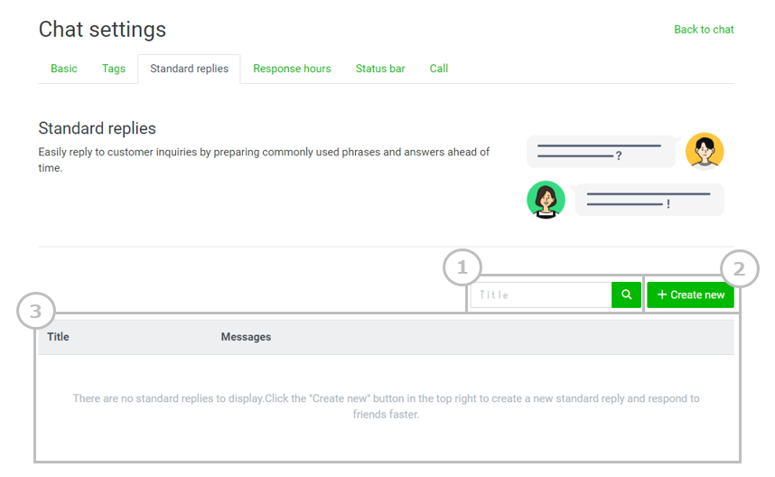 Chat settings | LINE for Business
